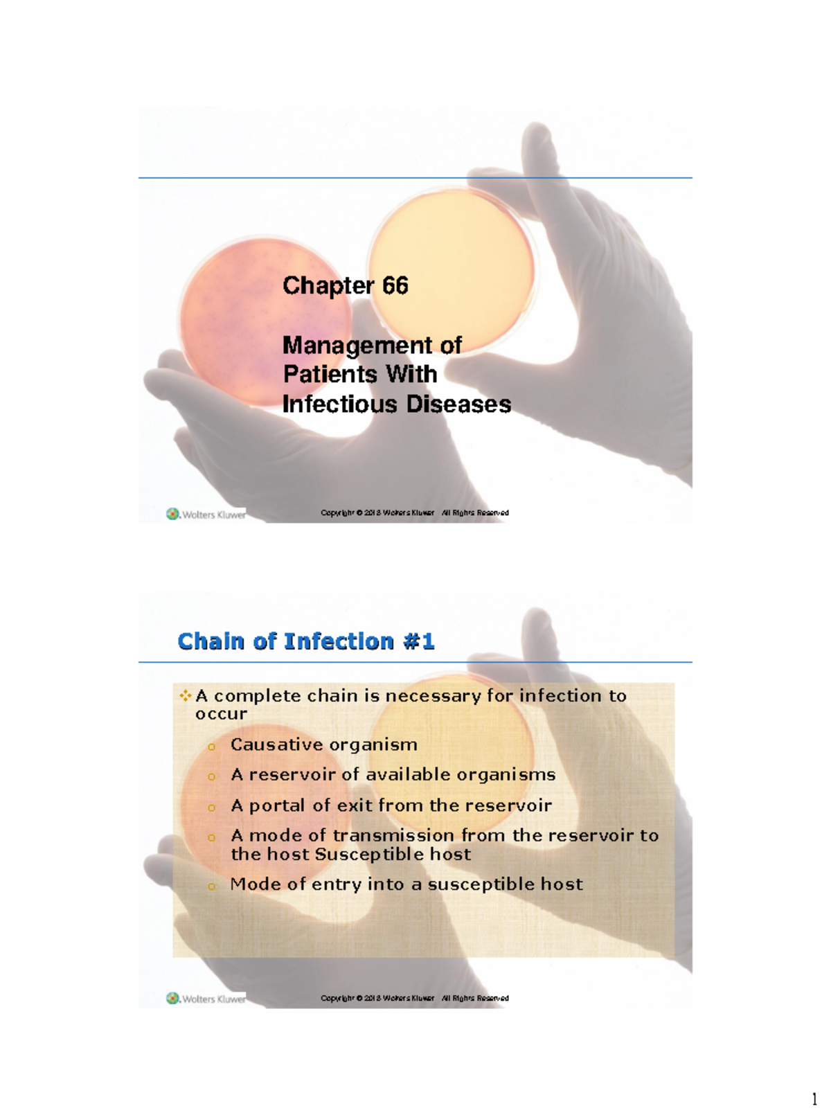Student PPT ch66 Infectious diseases - Copyright © 2018 Wolters Kluwer ...