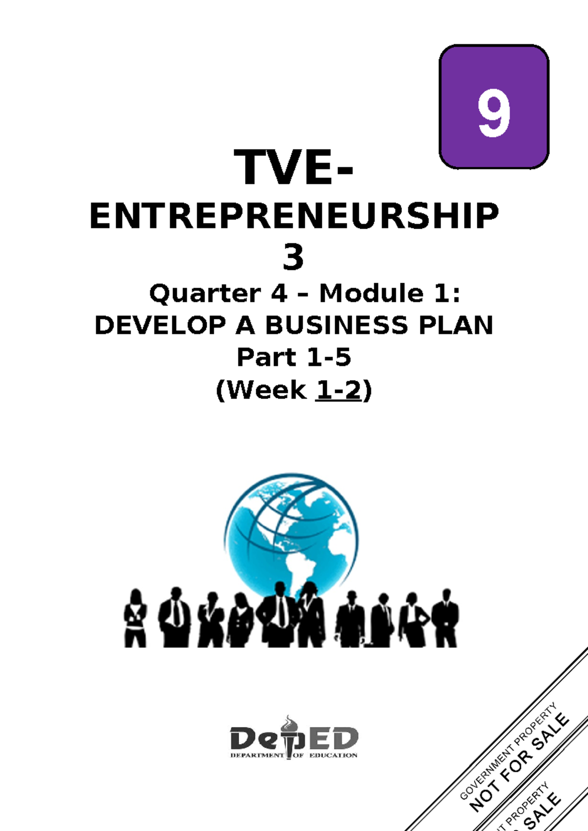 Entrepreneurship 9 Module 1 Q4 - TVE- ENTREPRENEURSHIP 3 Quarter 4 ...