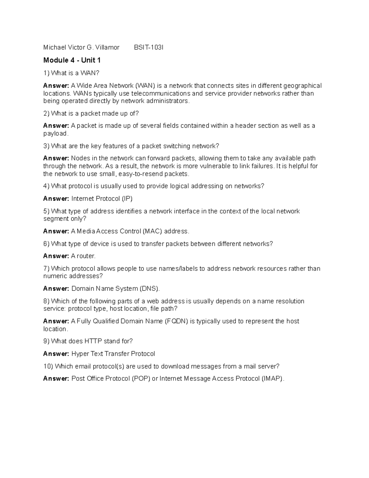 Midterm Assignment#6 - Michael Victor G. Villamor BSIT-103I Module 4 ...