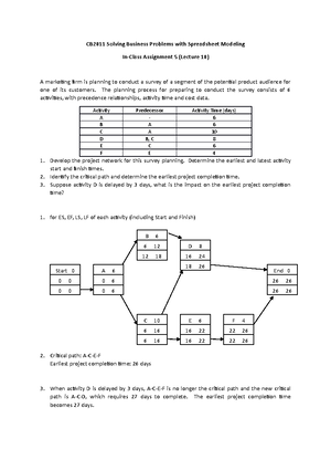 CB2011 Homework Assignment 2022 sem B - CB2011 Solving Business Problems with Spreadsheet ...