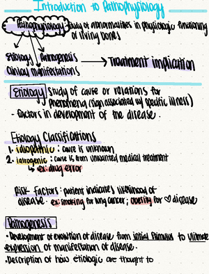 CH.1-7 study guide - Study Guide Chapter 1 Etiology- The cause of a ...