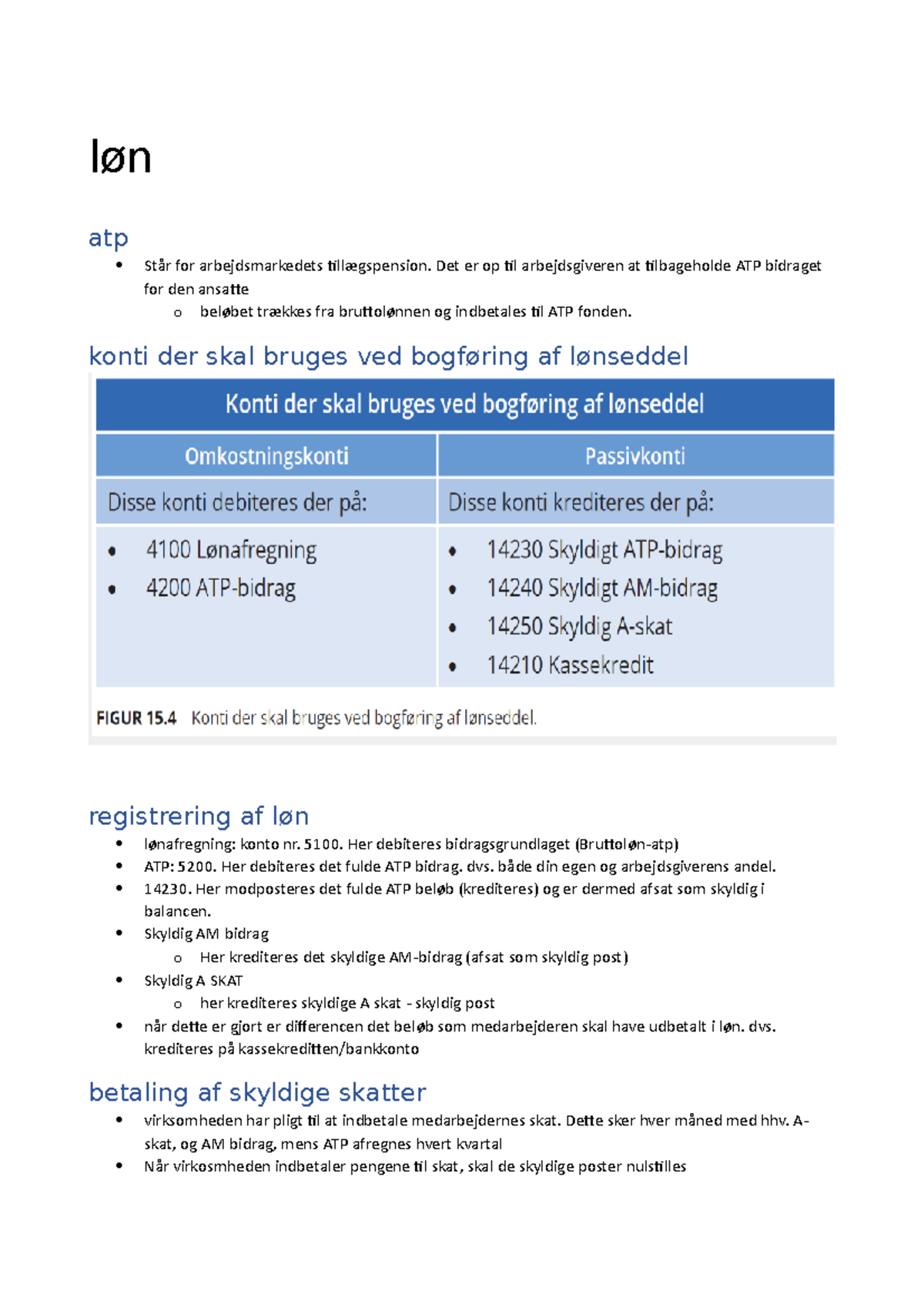 Bogføring af løn i regnskab - løn atp Står for arbejdsmarkedets ...