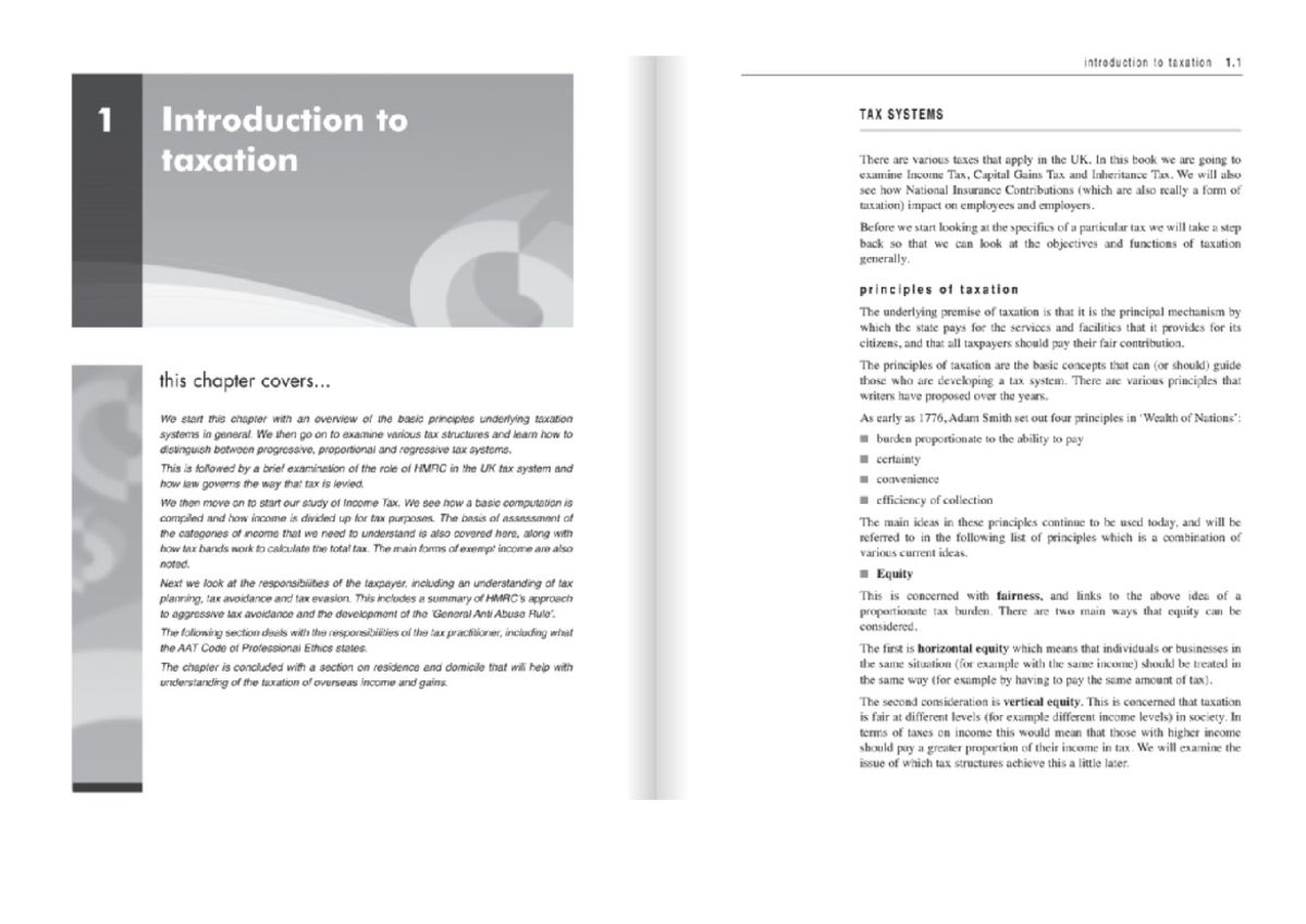 Chapter 1 Introduction to Taxation - ACFI 1301 - Studocu