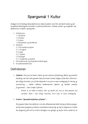 3. Spørgsmål kultur Erin mayer tid og sted - Spørgsmål 3 Redegør for ...