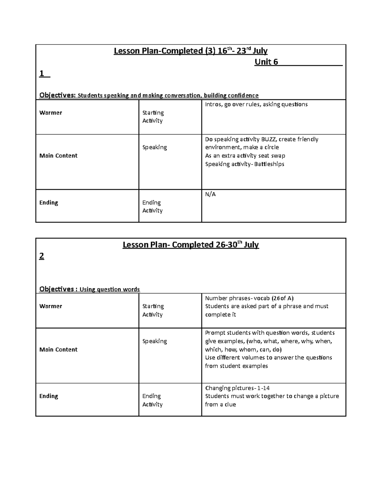 Lesson Plan Completed 3 - 161 Ending Ending Activity 25 SQUARES- same ...