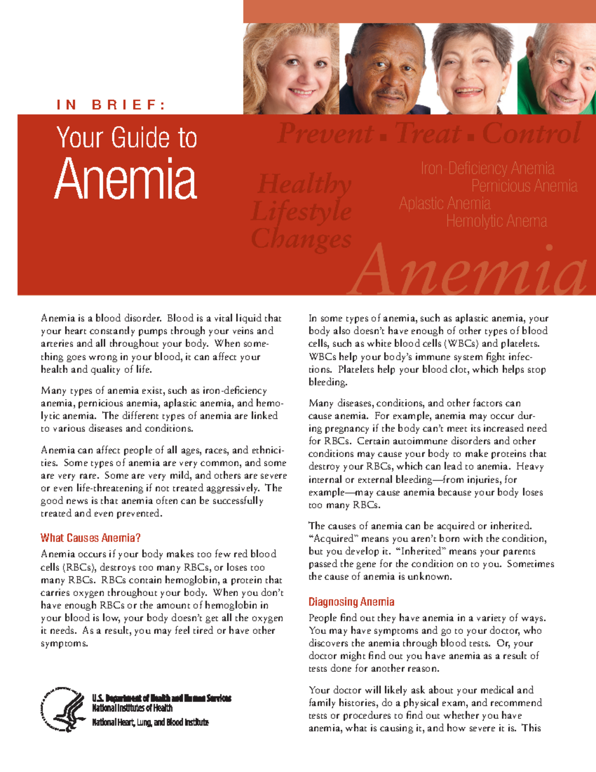 Anemia-types and classification - IN BRIEF: Anemia Your Guide to Anemia ...