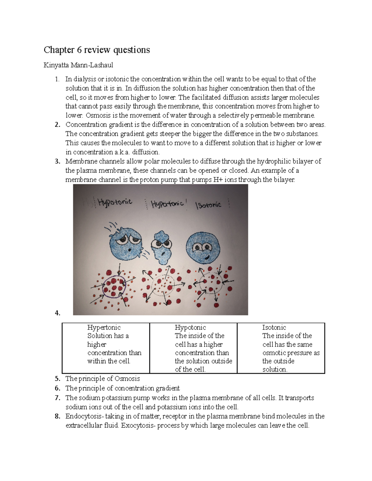 Chapter 6 Review A&P - Chapter 6 review questions Kinyatta Mann-Lashaul ...