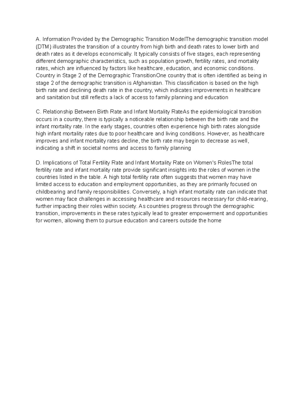 DTM AP hum geo - DTM demographic transition model questions and short ...