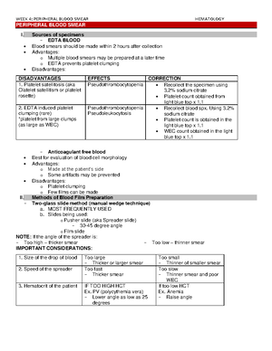 Week 1 hema - lecture notes hematology week 1 - TERMINOLOGIES ...