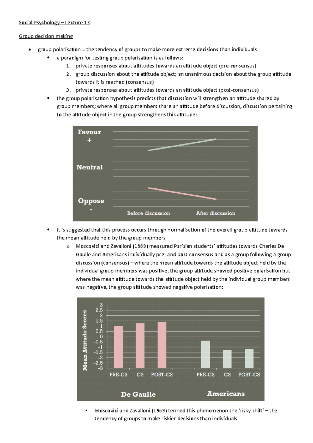 Lecture 13 group decision making - Social Psychology – Lecture 13 Group ...