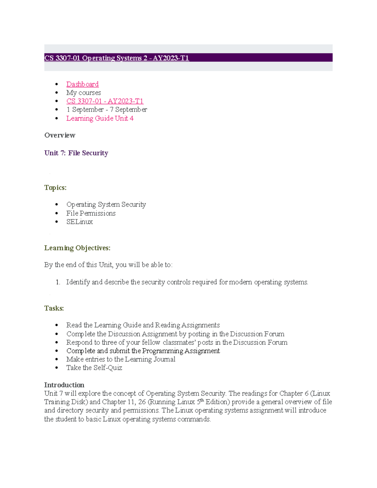 Learning Guide Unit 7 - Tasks: Read the Learning Guide and Reading ...