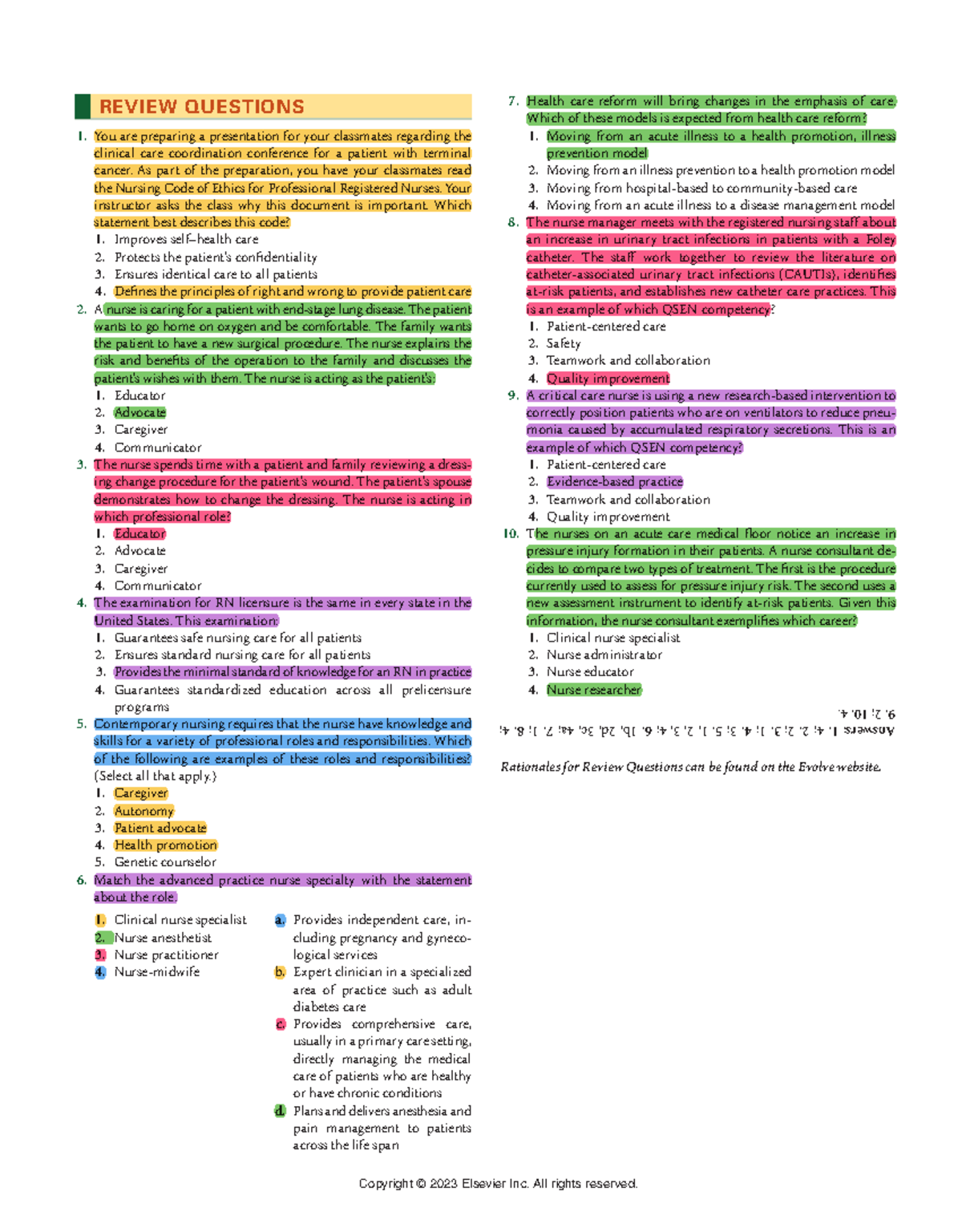 Chapter 001 - n/a - REVIEW QUESTIONS You are preparing a presentation ...