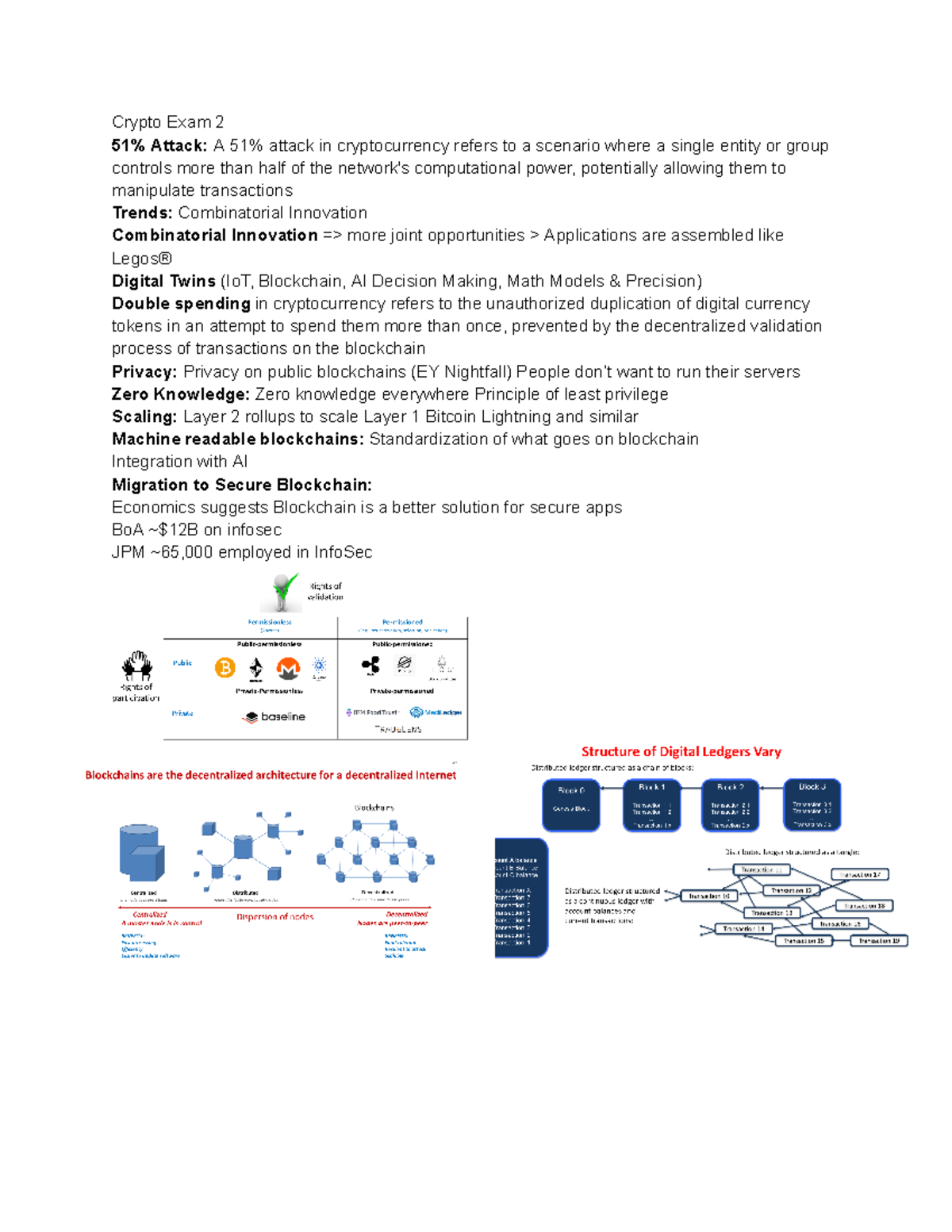 Crypto Exam 2 - Lecture notes from class - Crypto Exam 2 51% Attack: A ...