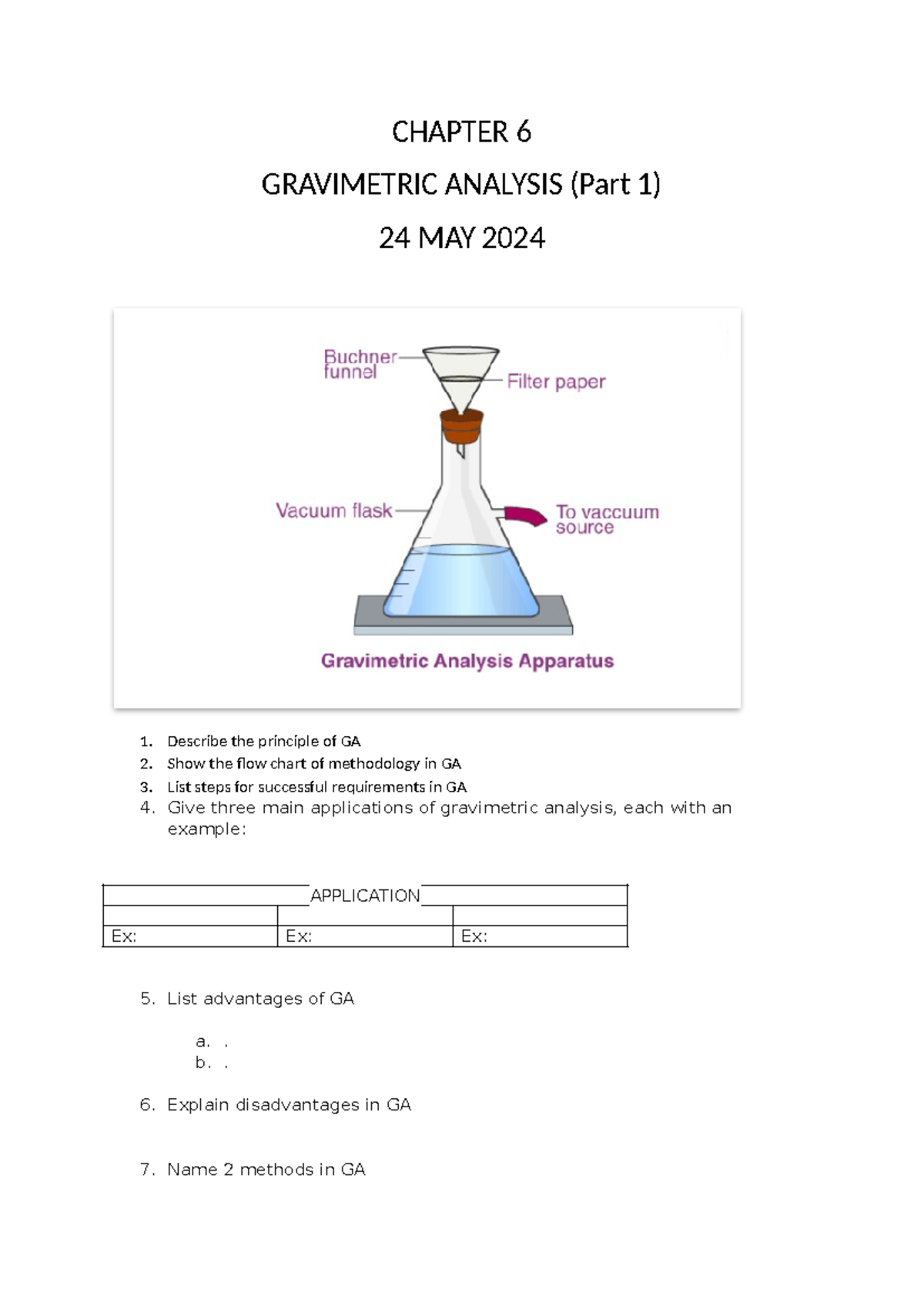 Chapter 6 PART 1 - Basic Analytical Chemistry - CHAPTER 6 GRAVIMETRIC ANALYSIS (Part 1) 24 MAY ...
