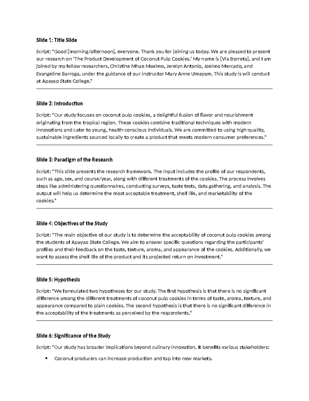 Script - Slide 1: Title Slide Script: “Good [morning/afternoon ...