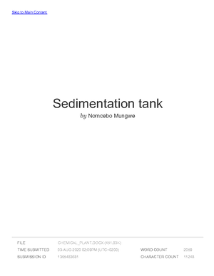 Plant assignment - Faculty of Engineering Department of Chemical ...