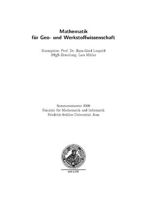 Mathematik Übung - Lehrstuhl für Finanzierung, Banken und ...