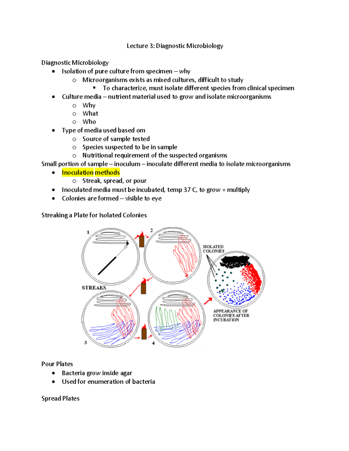 Lecture 3 - Diagnostic Microbiology - Lecture 3: Diagnostic ...