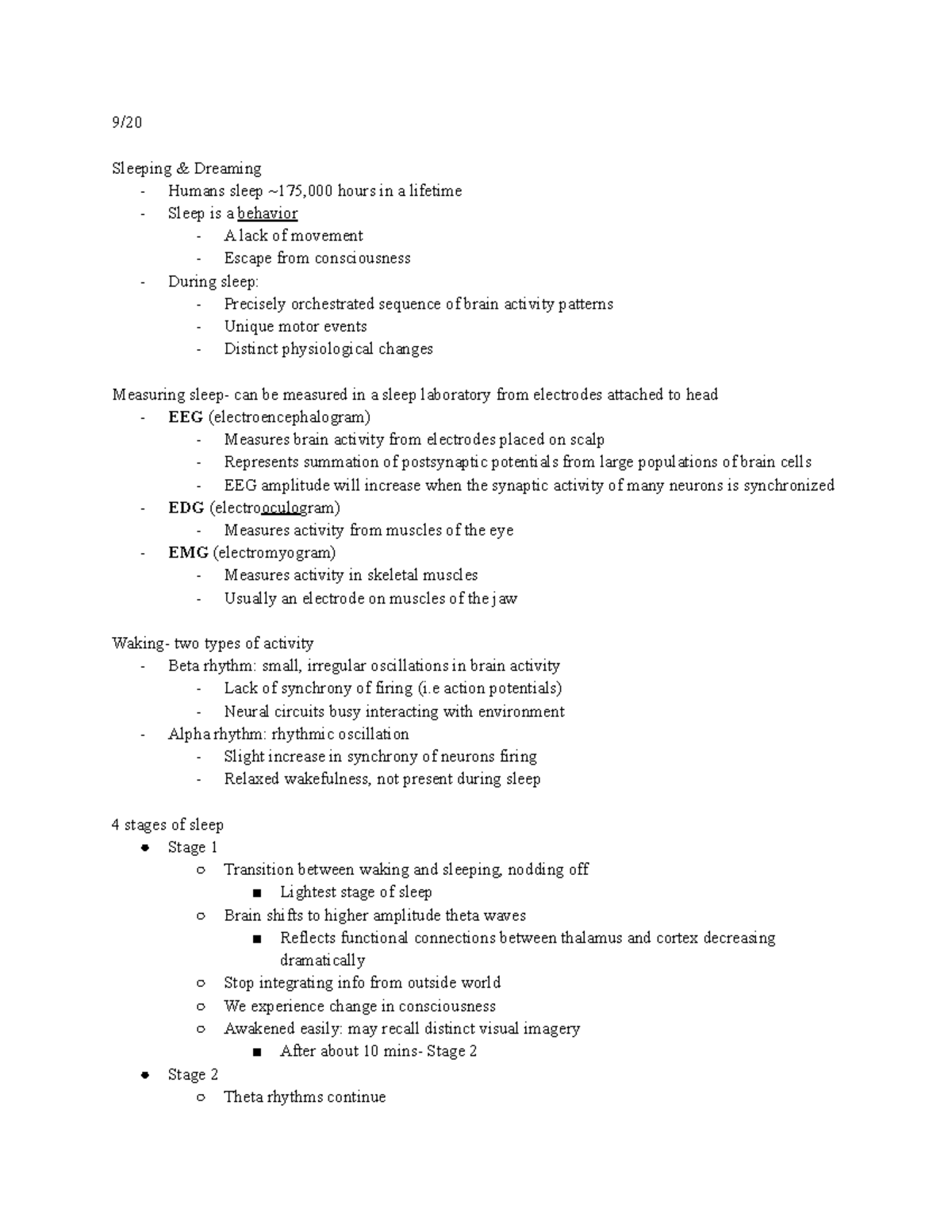 Neuroscience 2 - Lecture notes Exam 2 - PSY 214 - UAlbany - Studocu