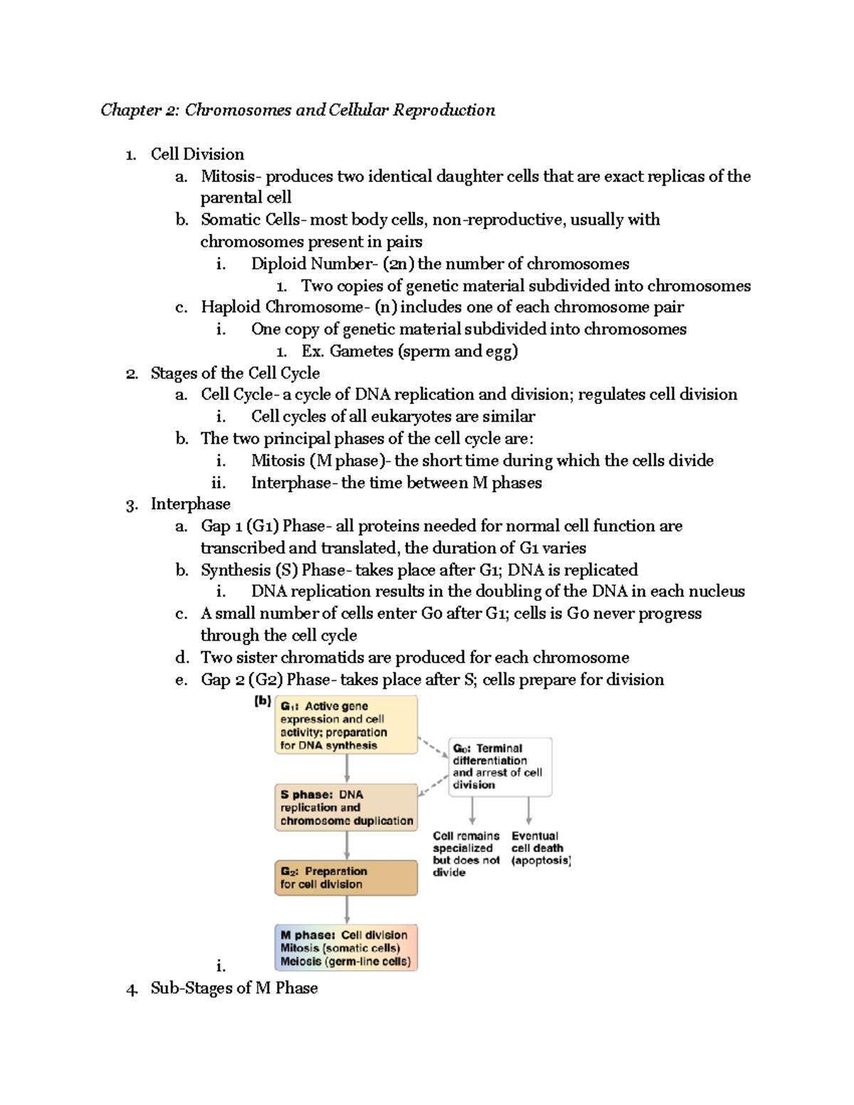 Chapter 2 Chromosomes and Cellular Reproduction - Chapter 2 ...