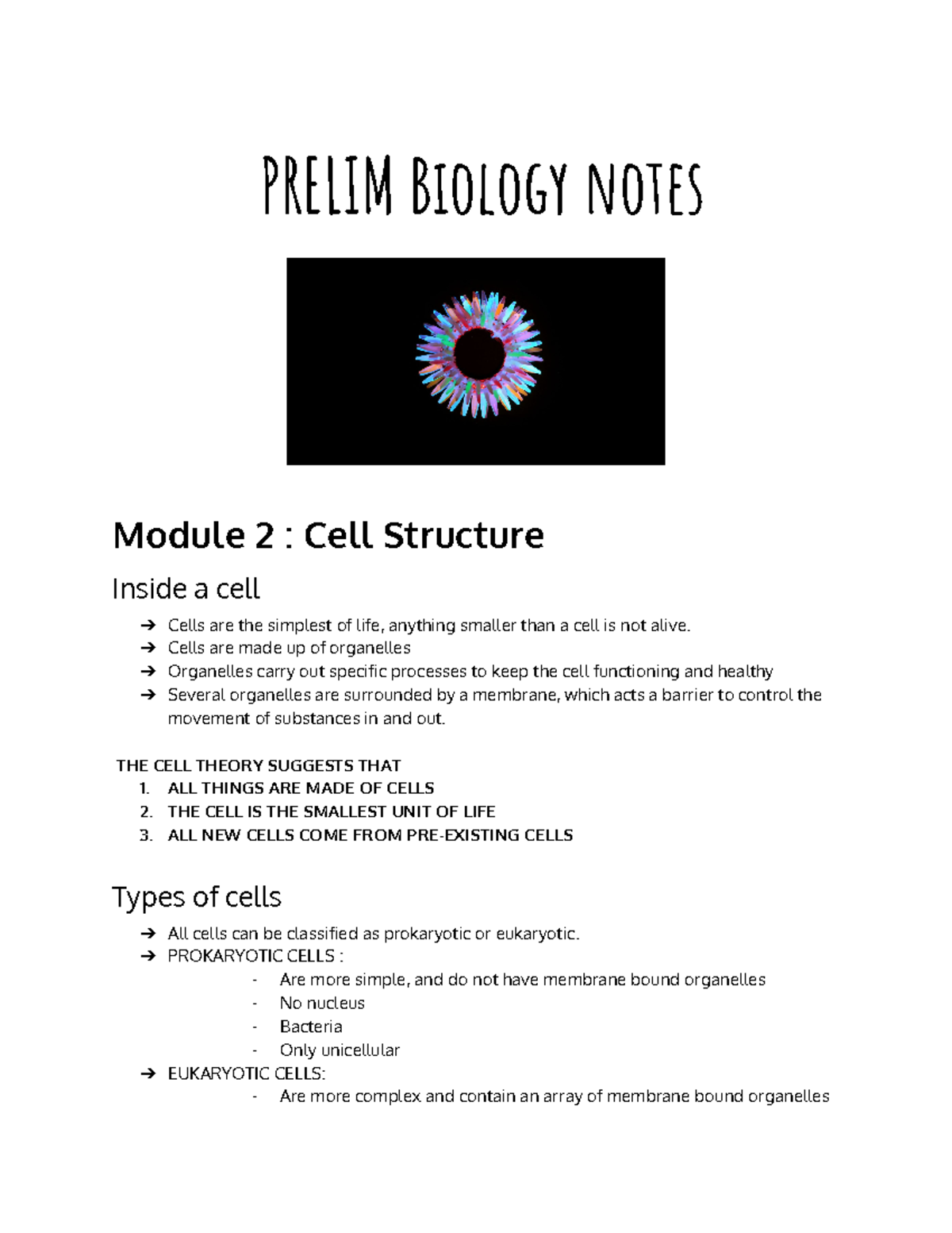 Biology - Module 2, 3 & 4 - mod 2.3.4 - PRELIM Biology notes Module 2 ...