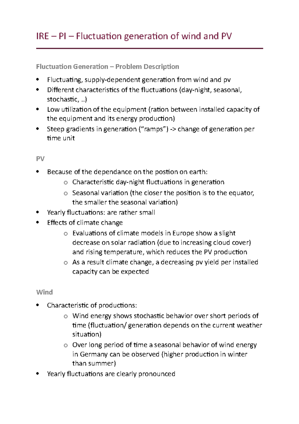 IRE - PI2 - Physical integration - IRE – PI – Fluctuation generation of ...