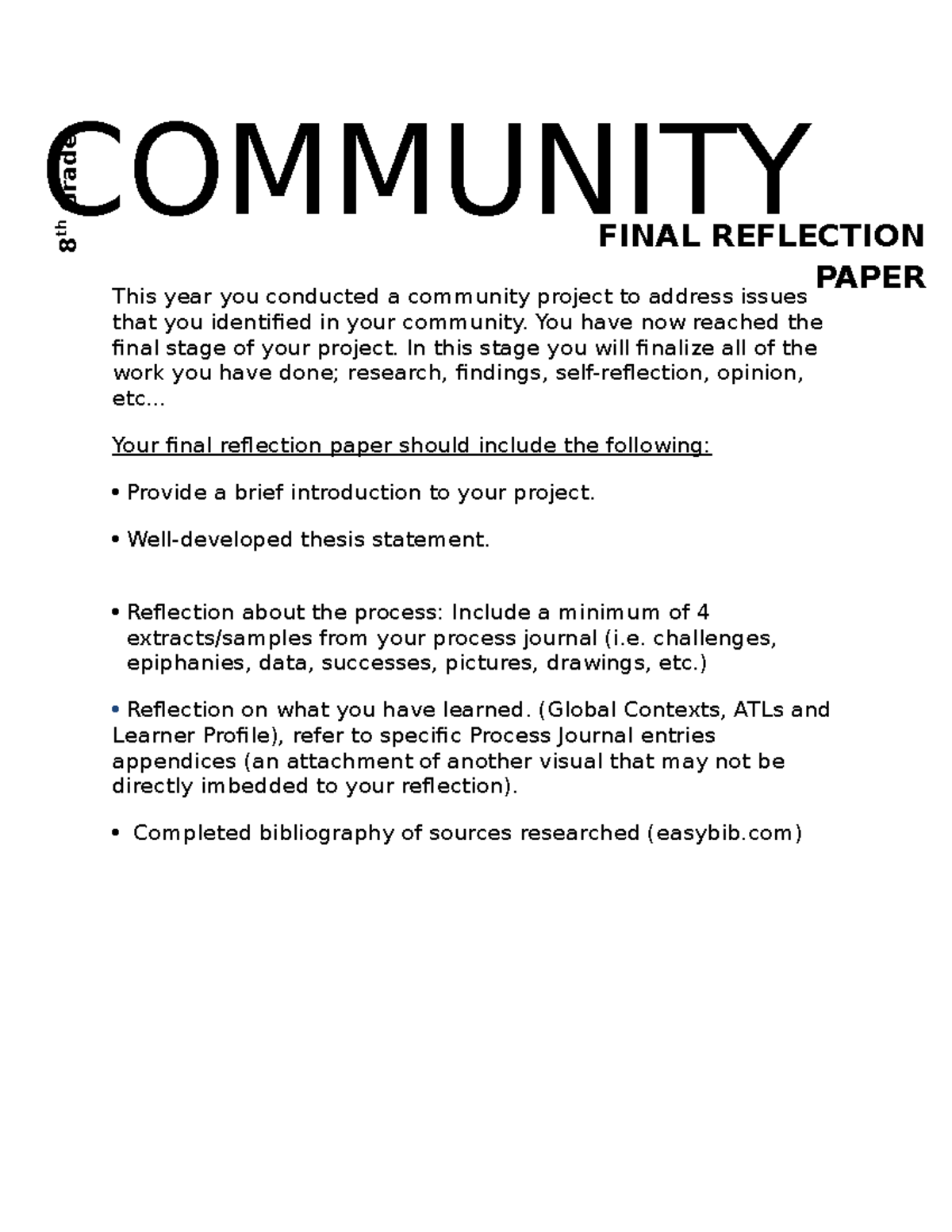 Ulysses Estrada - Community Research Paper - This year you conducted a ...