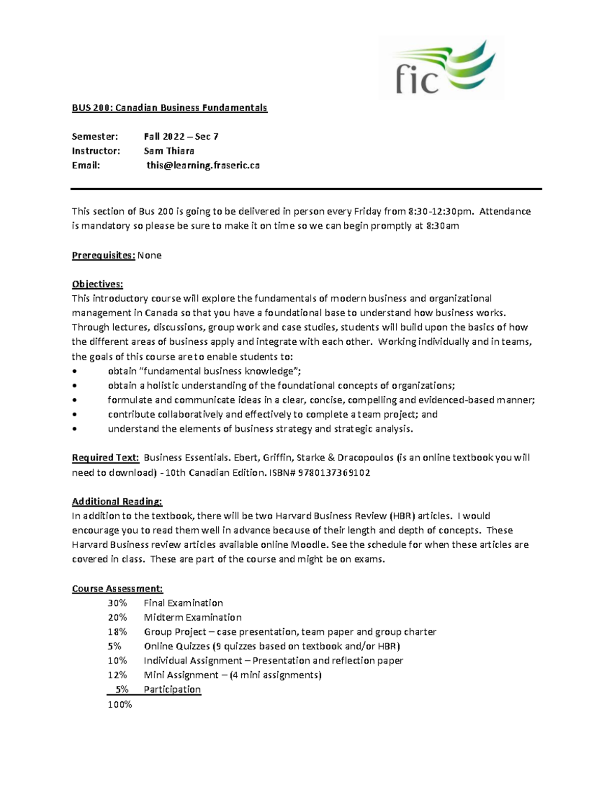 Bus 200 - Spring 2023 - Dec 27 - BUS 200: Canadian Business ...