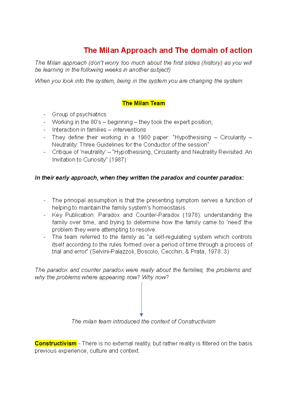 Millan Domain - The Milan approach - The Milan Approach and The domain ...