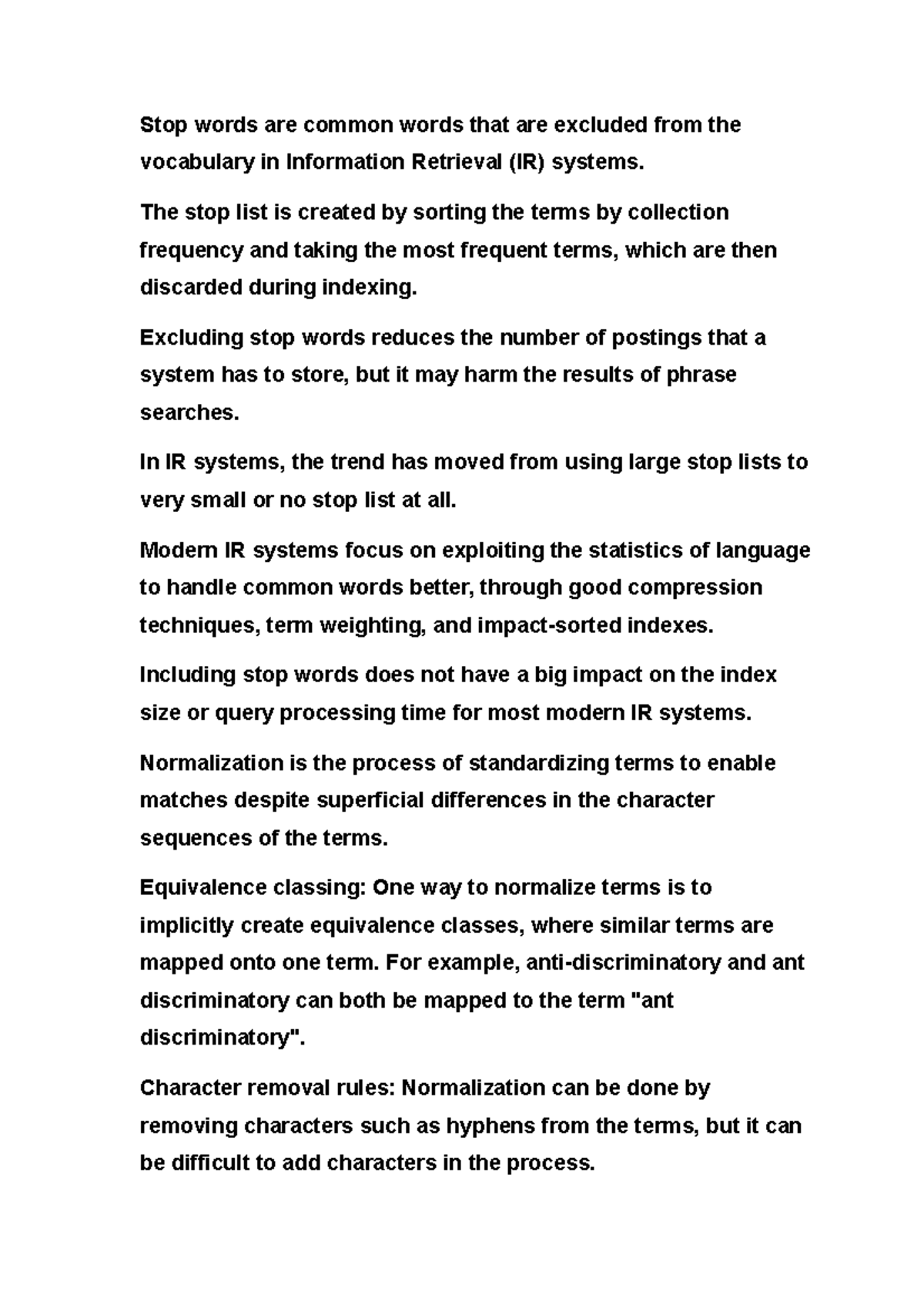 Normalization Techniques and Challenges - Stop words are common words ...