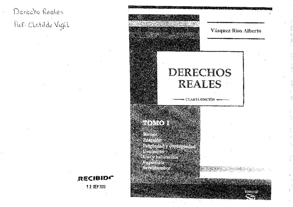 Derechos Reales - Usufructo - Studocu