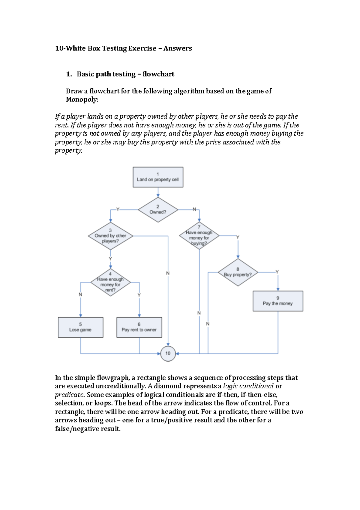 White Box Testing Class Exercise Answers - 10-White Box Testing ...