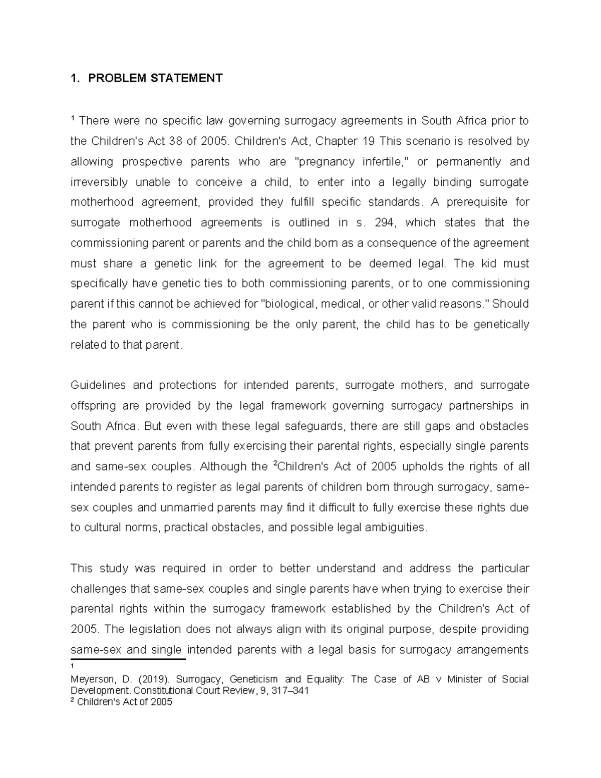 Problem Statement - assignment - 1. PROBLEM STATEMENT 1 There were no specific law governing ...