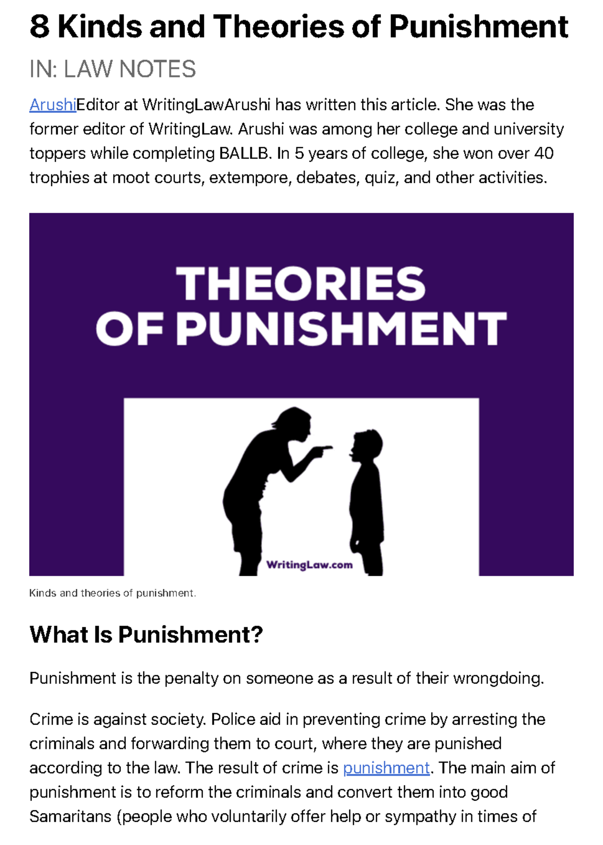 5 theories of punishment - 8 Kinds and Theories of Punishment IN: LAW ...