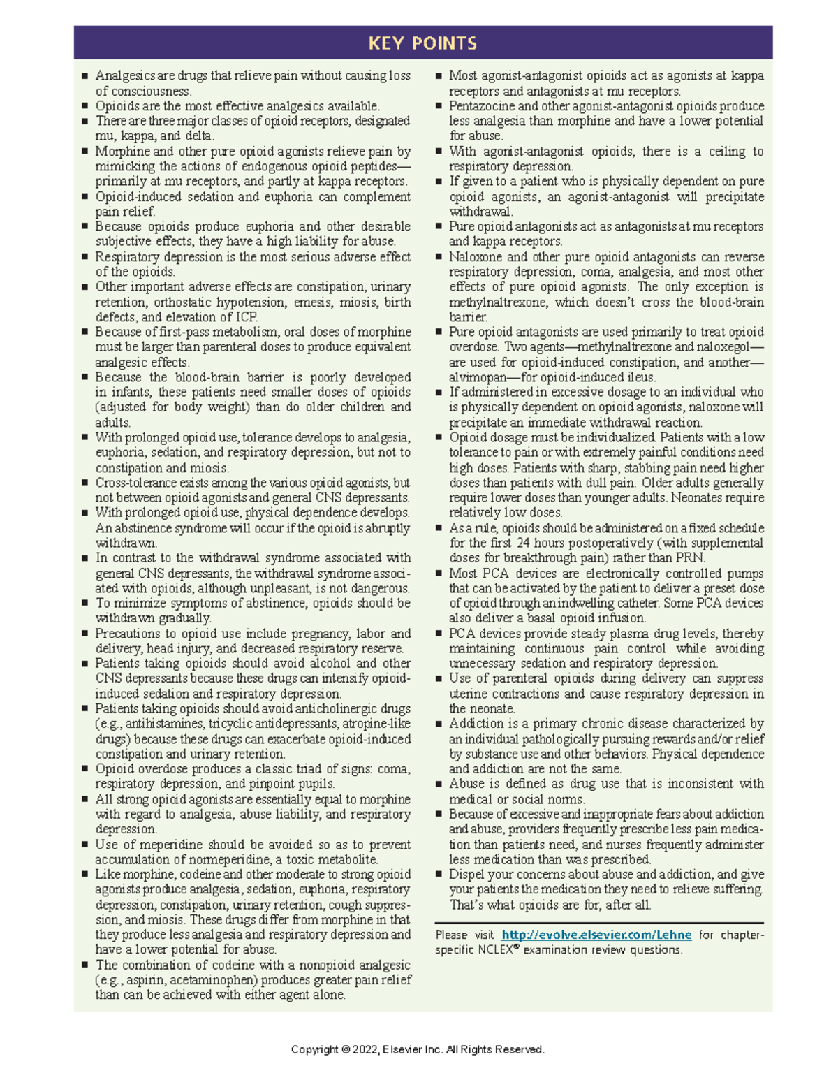 Chapter 031-2 - study material for nursing - KEY POINTS Analgesics are ...