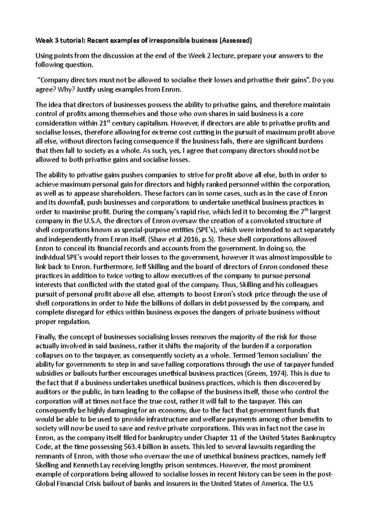 COMM101 Week 3 Tutorial Question - Week 3 tutorial: Recent examples of ...