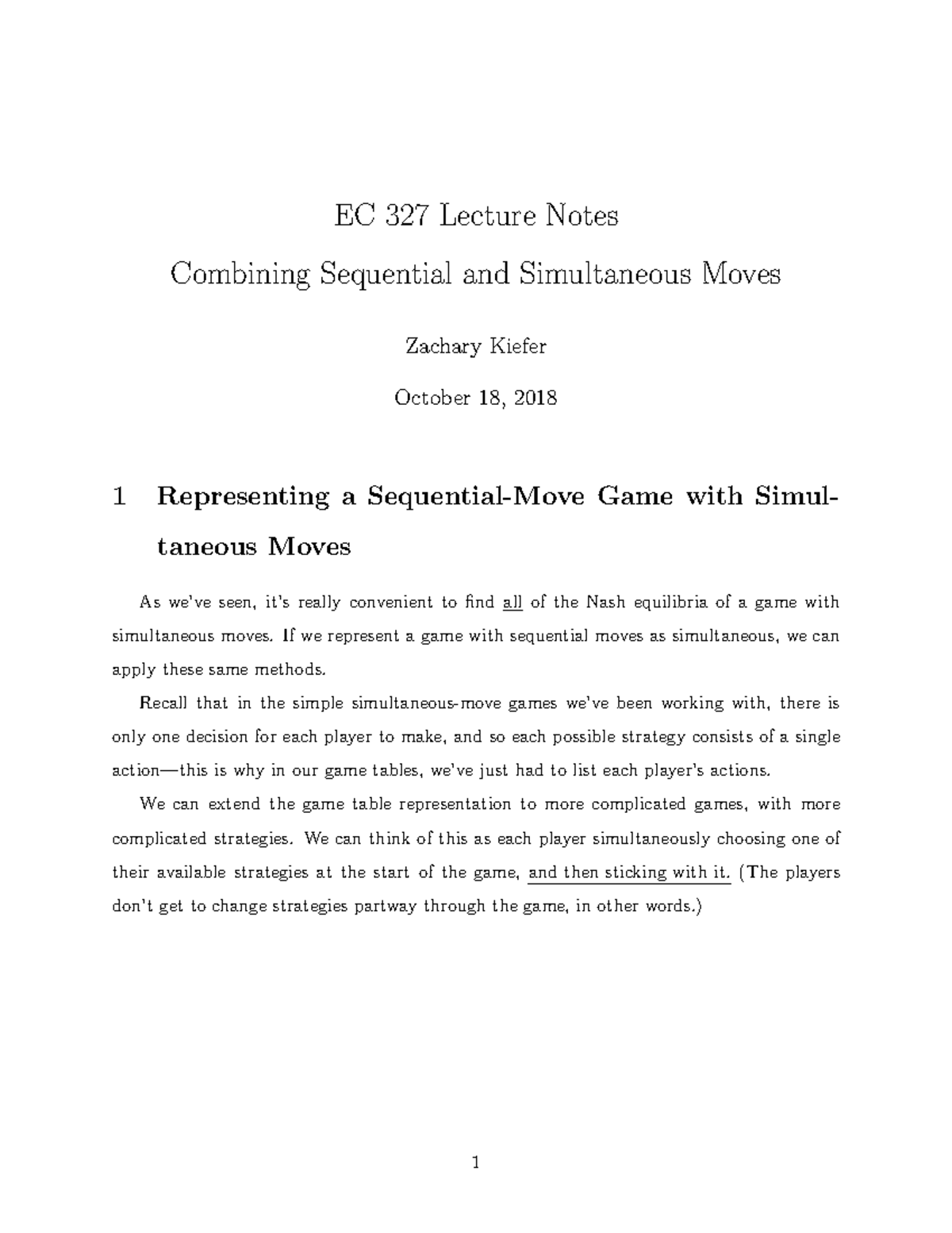 08Combining Sequential And Simultaneous - EC 327 Lecture Notes ...