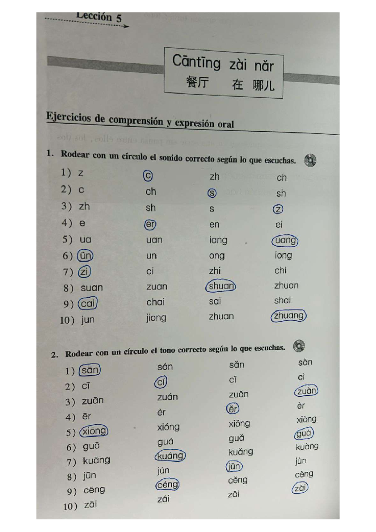tarea leccion 5 - Chino - Studocu
