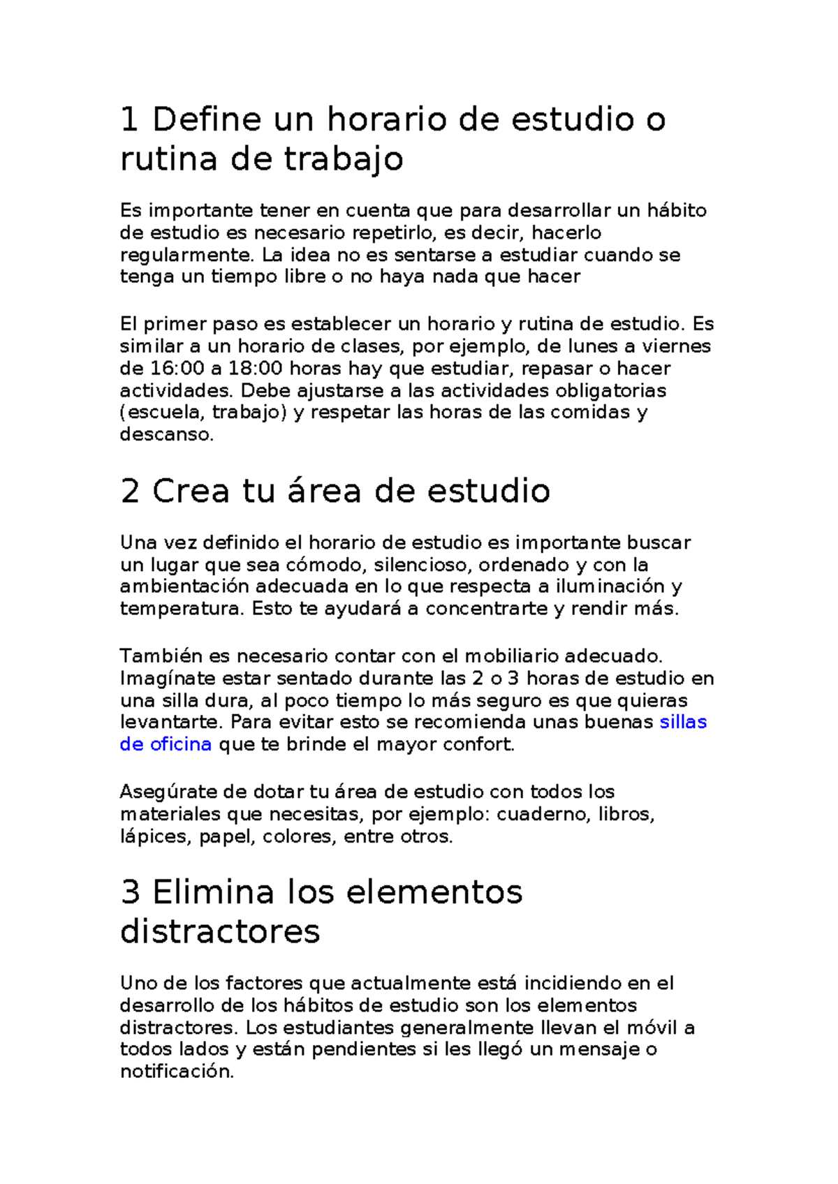 Senati 7 habitos de estudio - 1 Define un horario de estudio o rutina ...