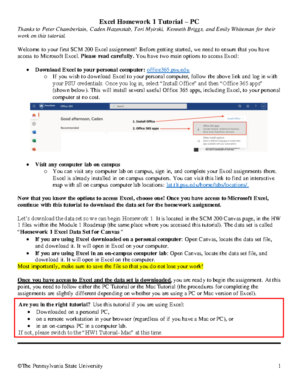 Excel Tutorial 1 PC PDF - Introduction To Statistics For Business ...