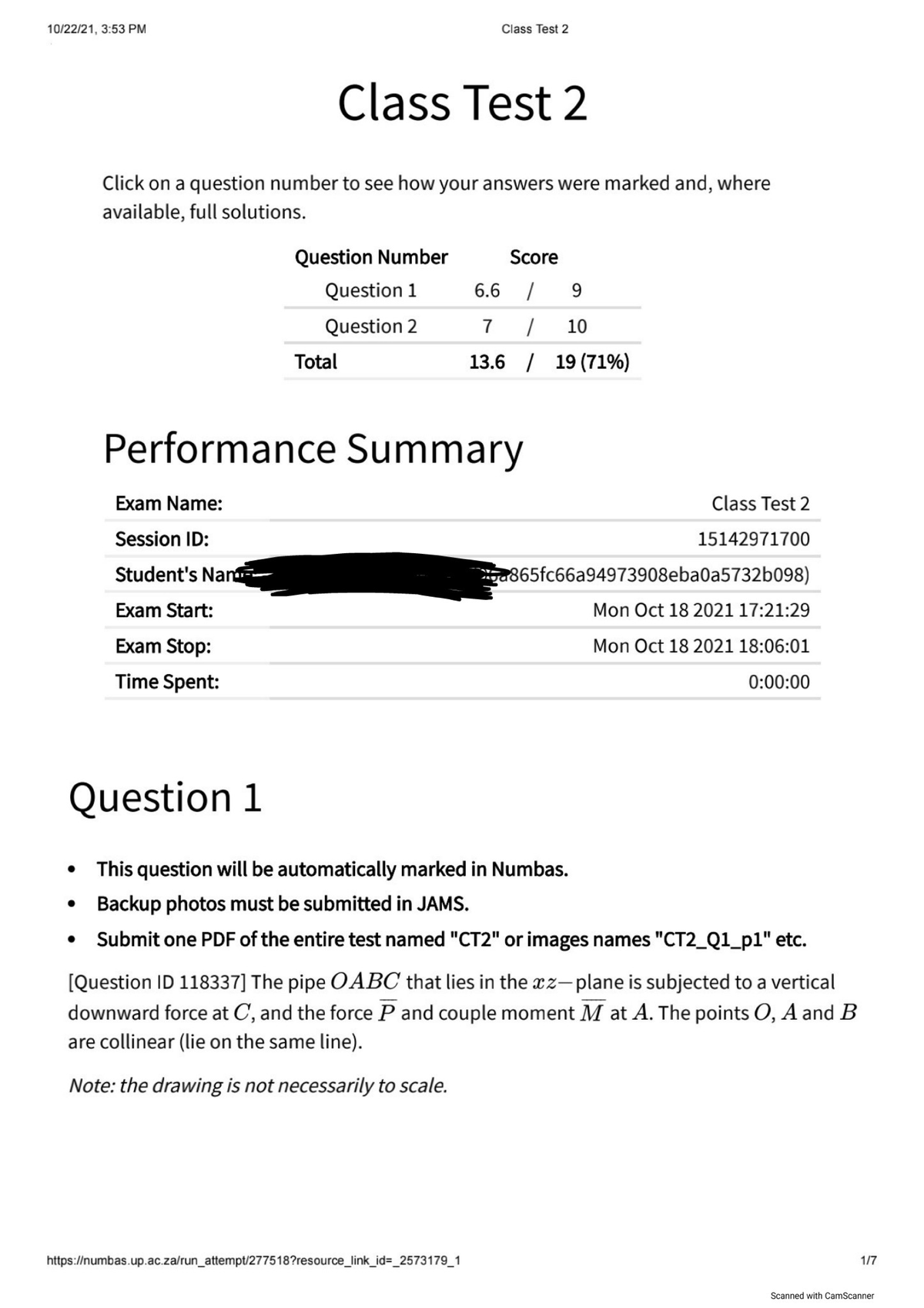 CT2 2021 Answers - Class test 2 - SWK122 - Studocu