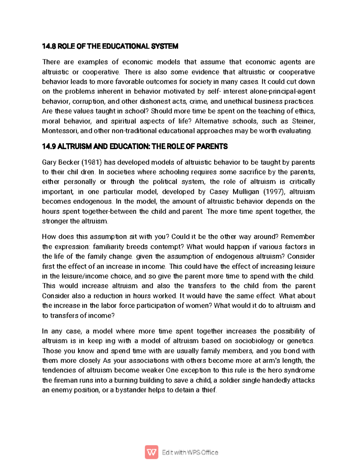 ROLE OF THE Educational System - 14. 8 ROLE OF THE EDUCATIONAL SYSTEM ...
