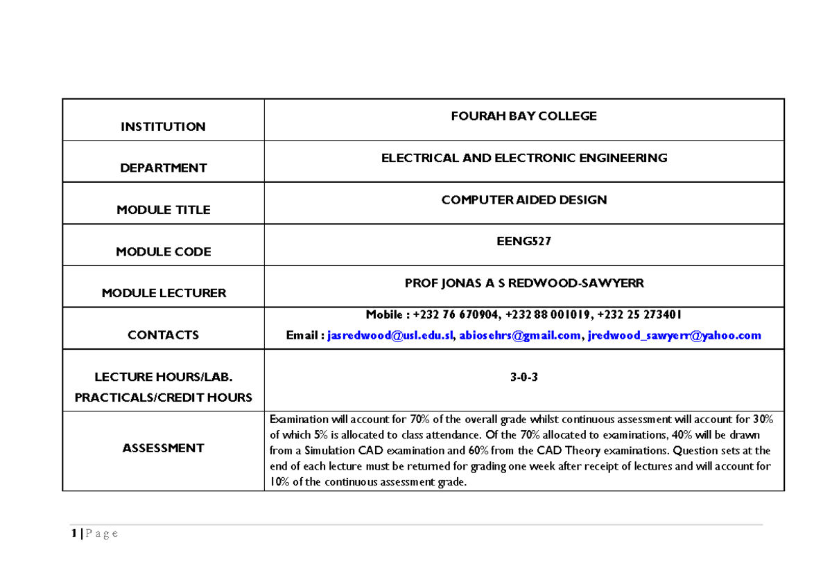 Modified CAD EENG 527 Lecture Notes 09-converted - INSTITUTION FOURAH ...