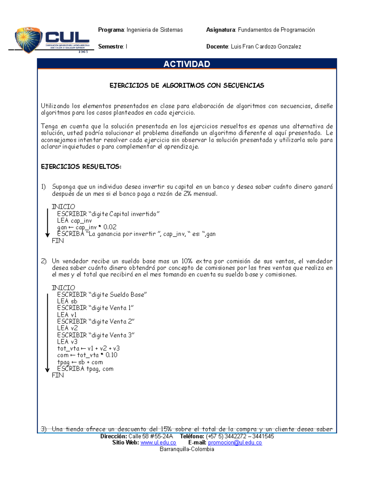 M2 U1 S04-06 Ejercicio 02 Algoritmos con secuenciales - Programa ...