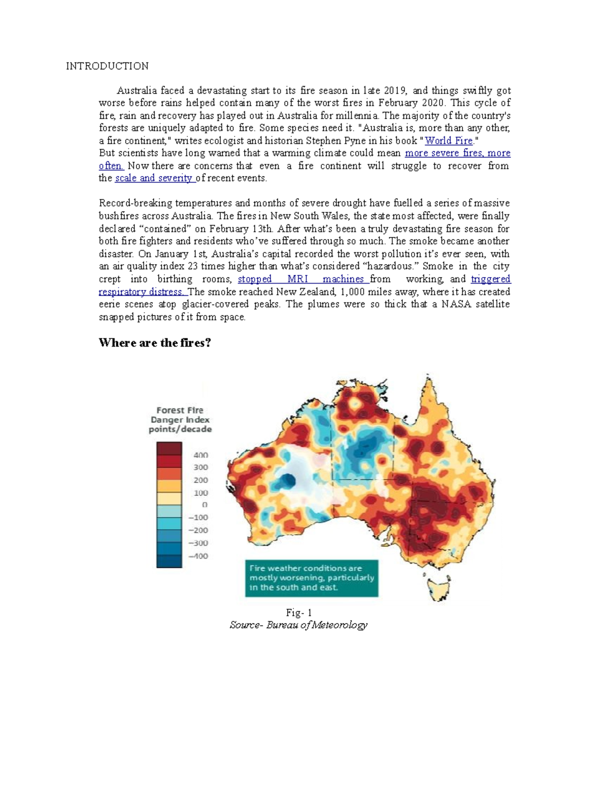 Case Studyon 2019 Australian Bushfire-converted - INTRODUCTION ...