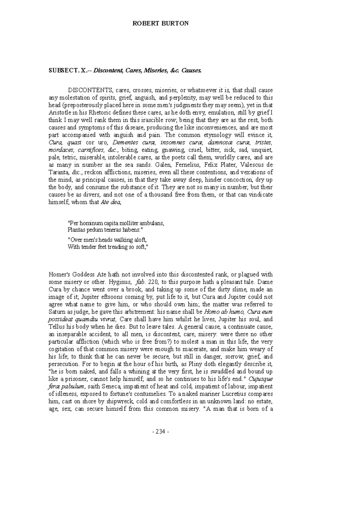 The anatomy of melancholy 19 - ROBERT BURTON SUBSECT. X.- Discontent ...
