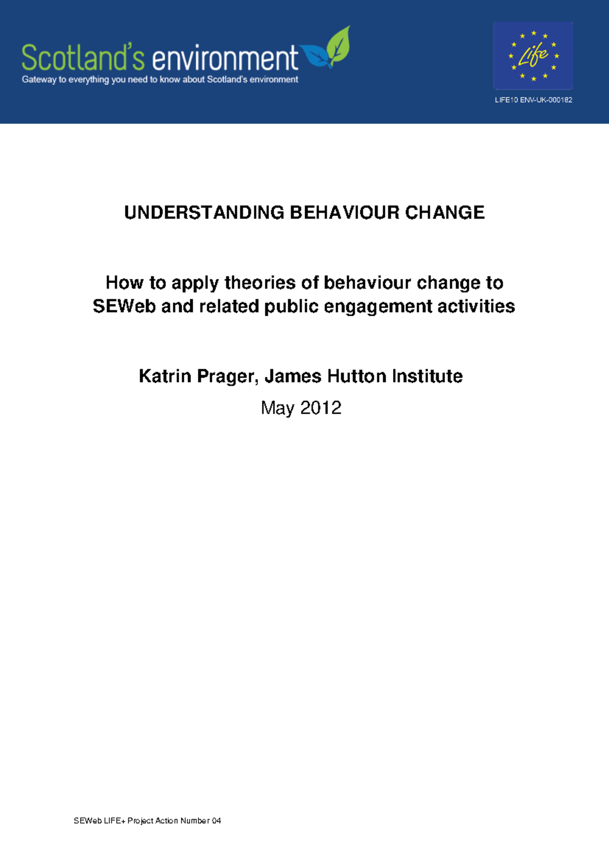 Understanding-behaviour-change How to apply theories to public ...