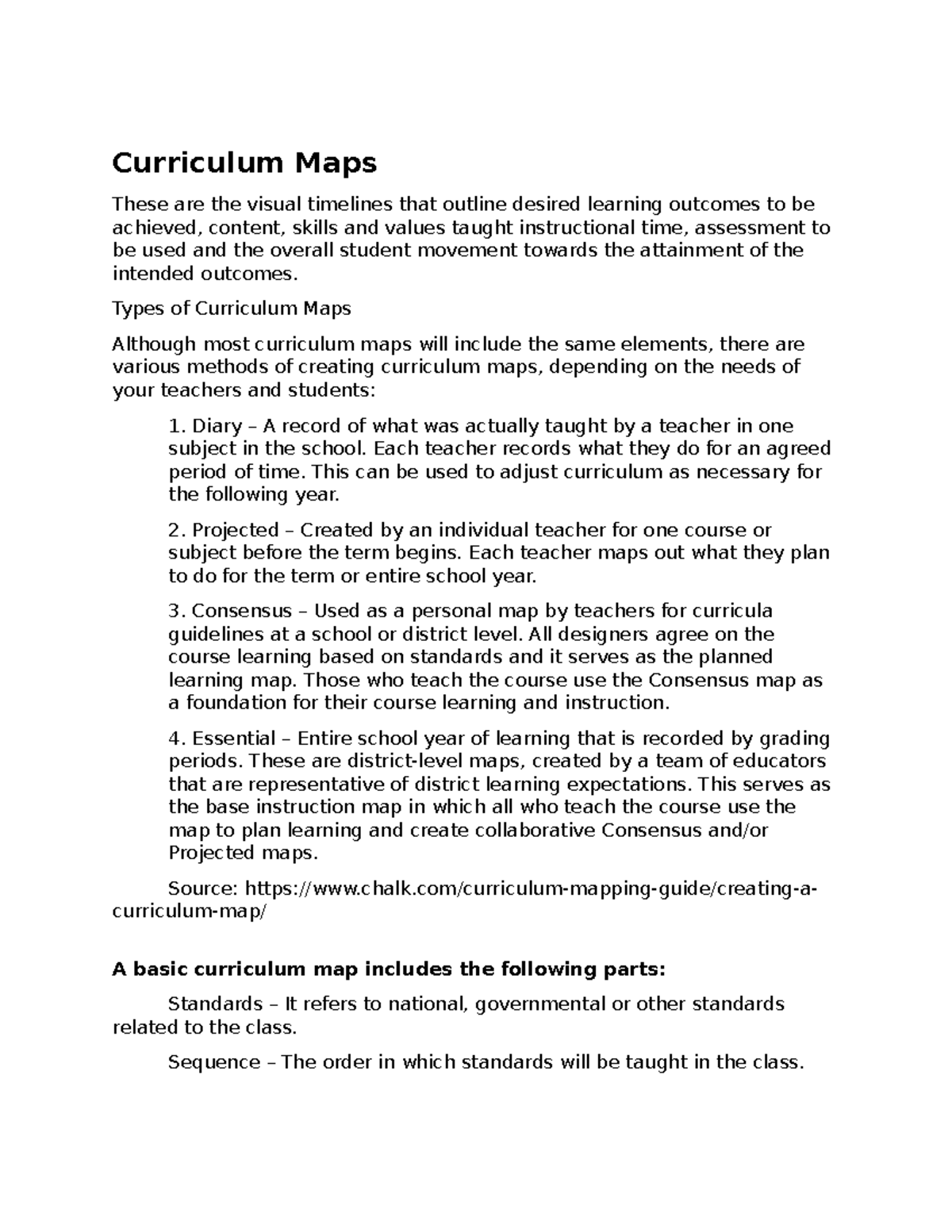 Curriculum Maps - Curriculum Maps These are the visual timelines that ...