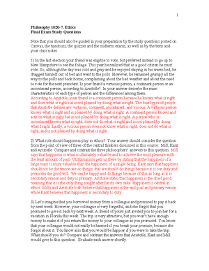 Aristotle Discussion Questions - Aristotle Discussion Questions ...