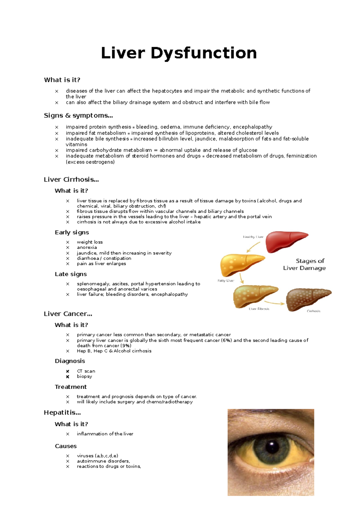 Liver dysfunction copy - Liver Dysfunction What is it? diseases of the ...